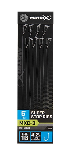 Vismania - MXC-3 15CM SUPER STOP RIGS BARBLESS SIZE 16 0.145MM 1.9KG